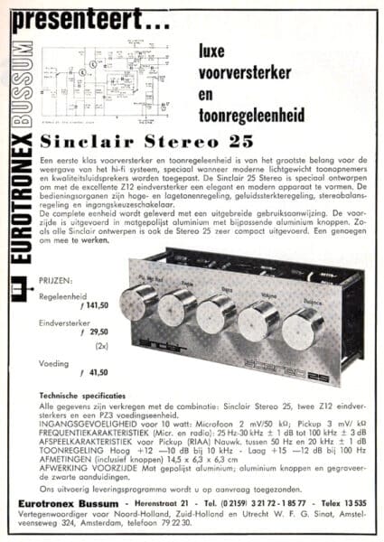 SINCLAIR: Stereo 25 - Audiophile News & Music Review