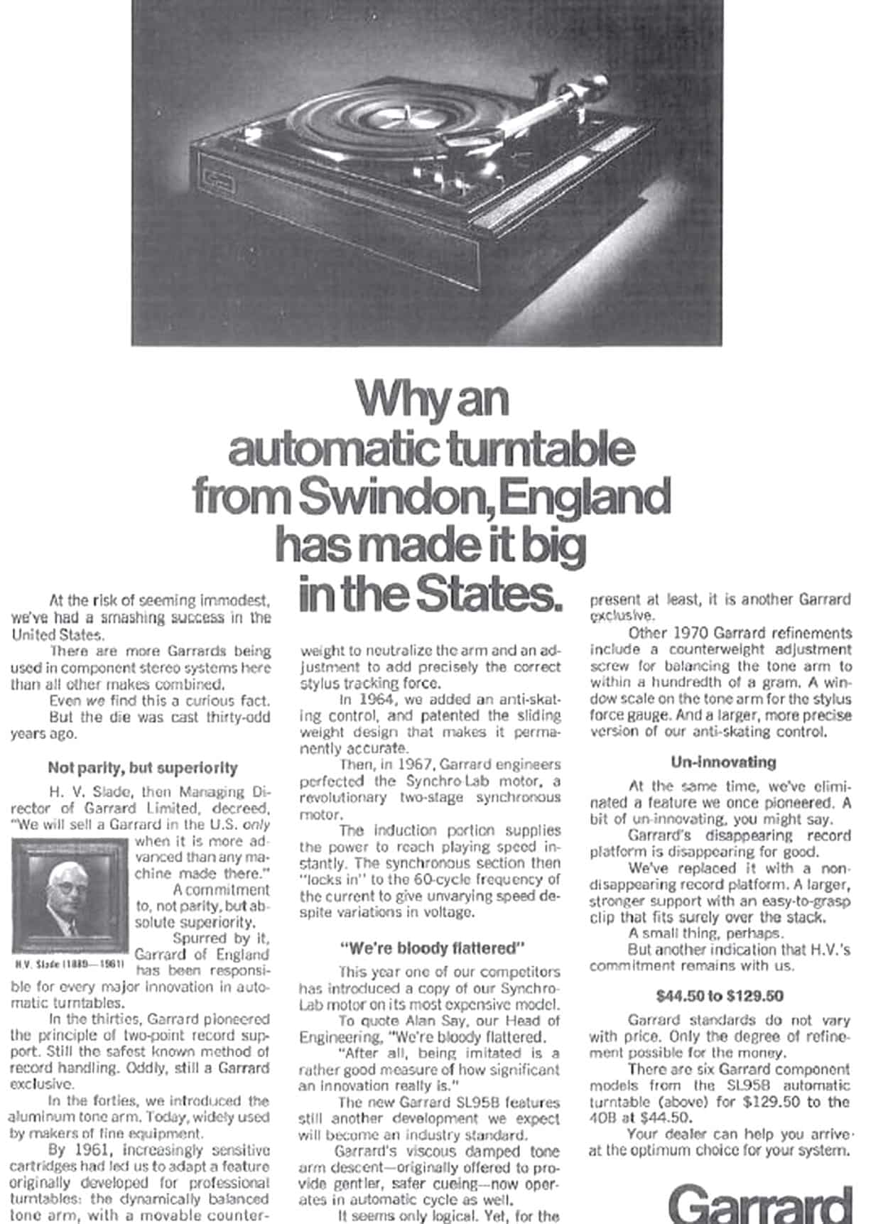 GARRARD: Five original adverts from long ago - Audiophile News & Music ...