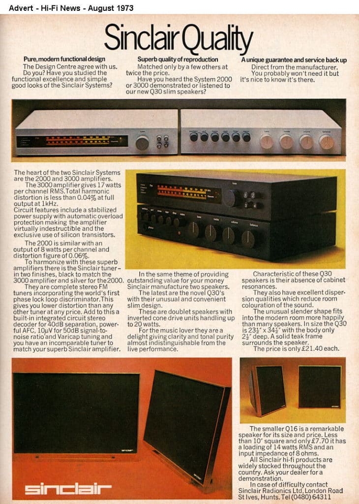SINCLAIR: Their 2000 and 3000 amplifiers - Audiophile News & Music Review