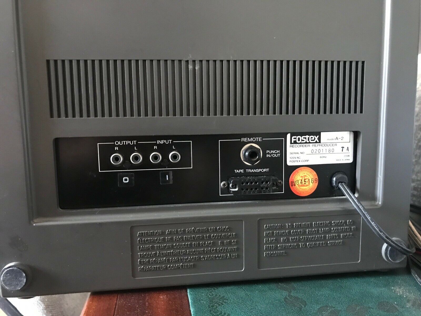 FOSTEX: A2 open reel. Fine images of a fine pro machine - Audiophile ...