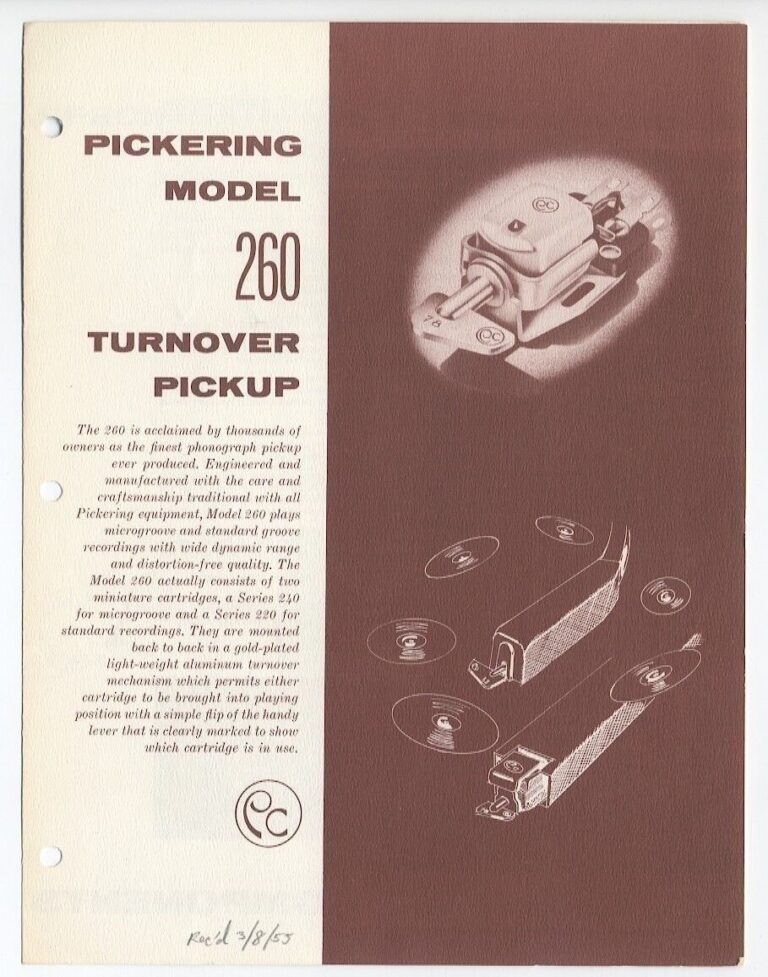 PICKERING: Model 260 turnover pickup - Audiophile News & Music Review