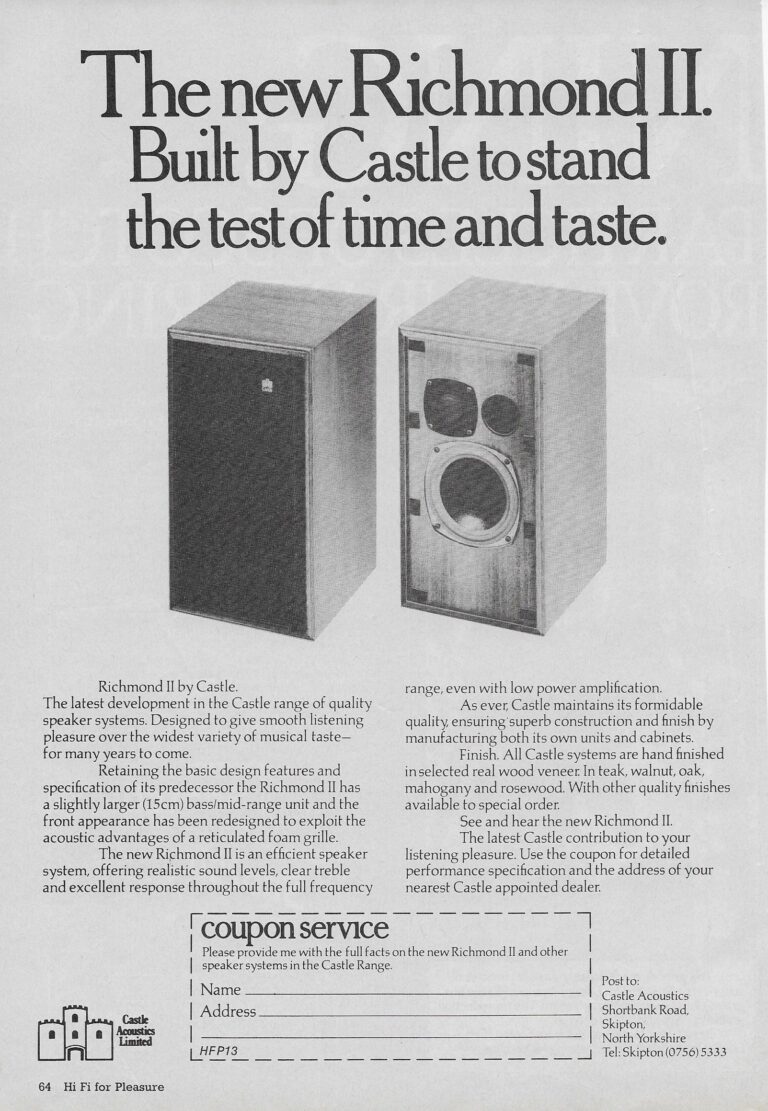 CASTLE: Richmond II and what was said at the time - Audiophile News ...